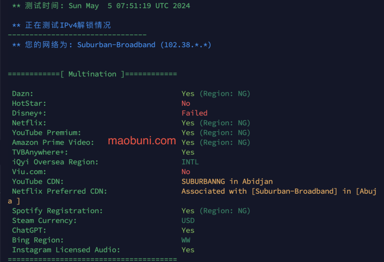 ** 干货VPS测评地址：https://maobuni.com/